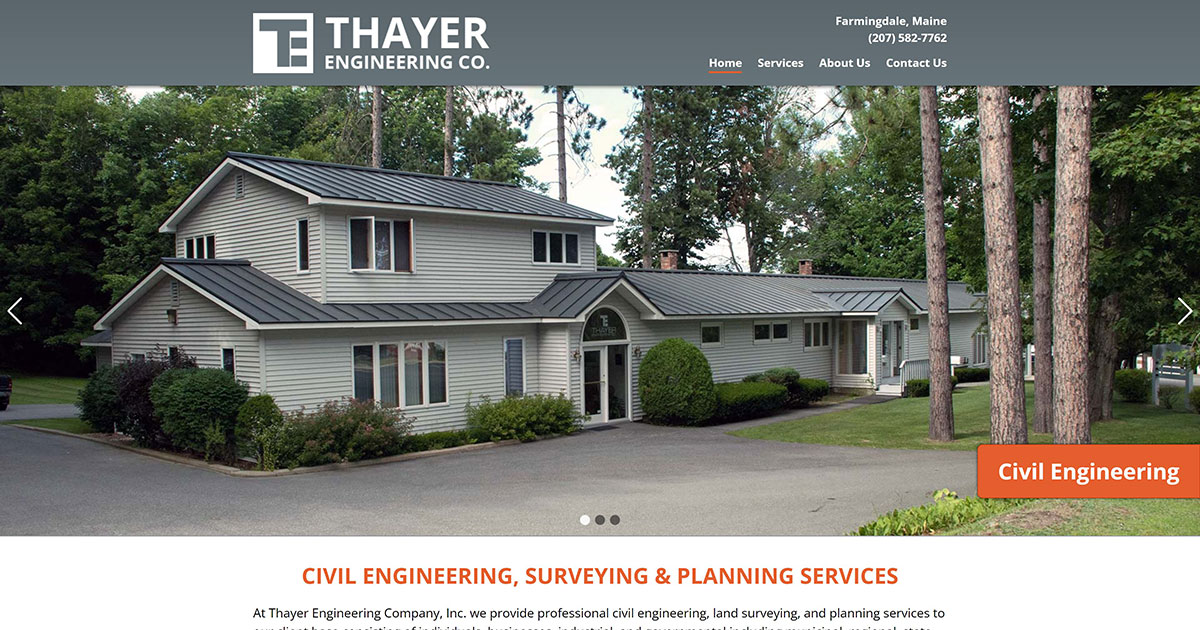 Thayer Engineering Company, Inc. | Civil Engineering and Land Surveying Services | Elliot Thayer ...